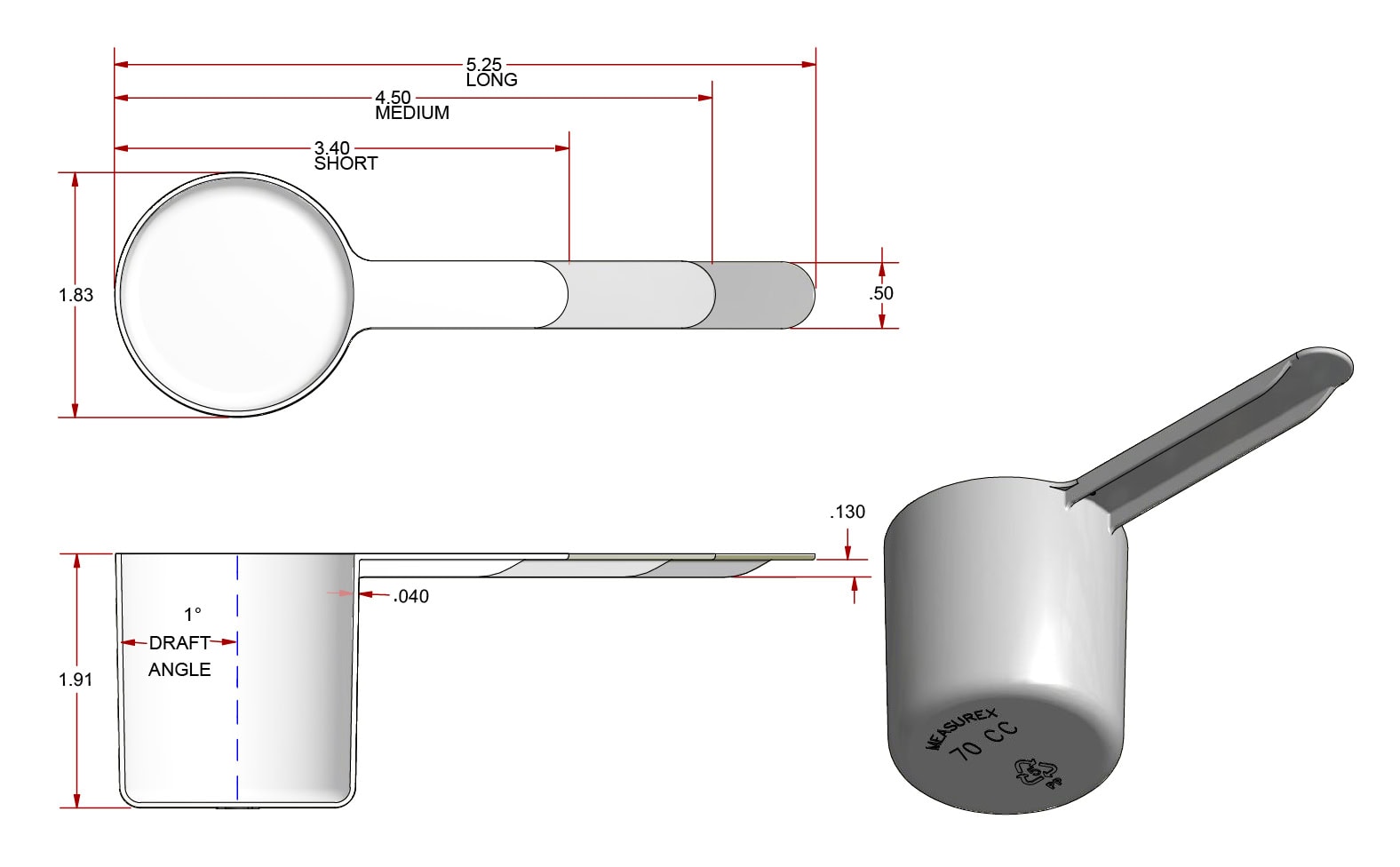 National Measures 70 cc Scoop